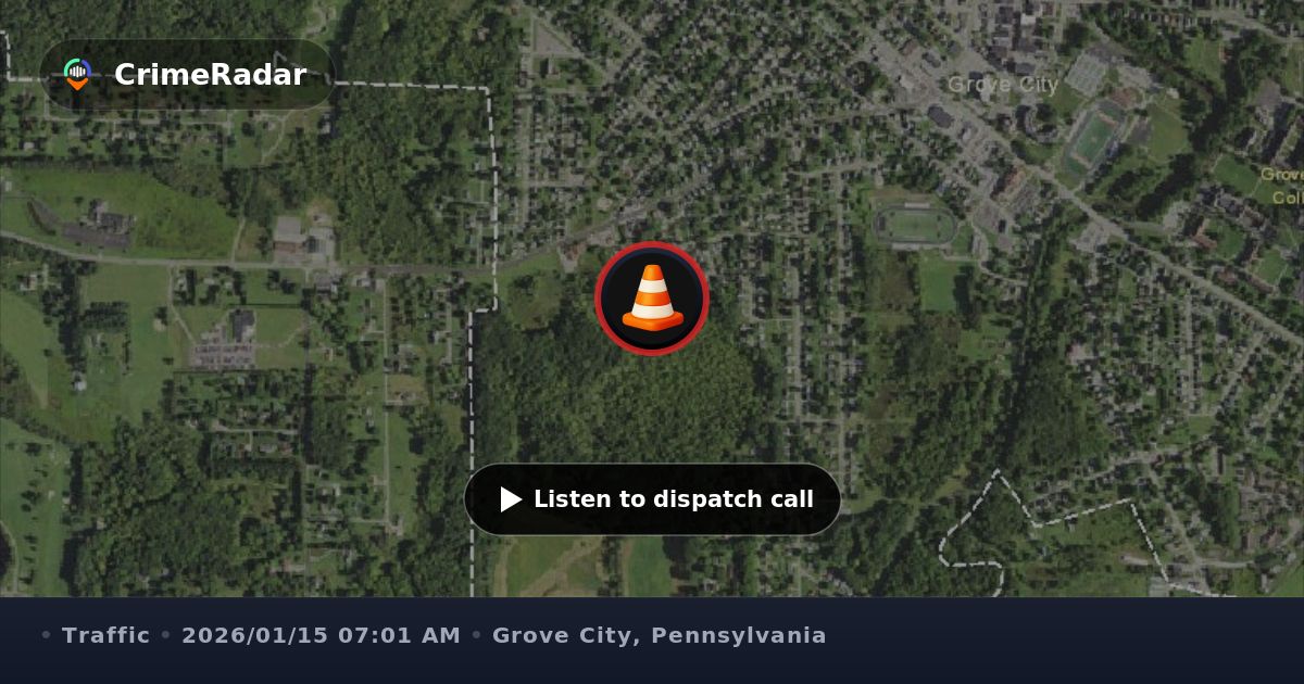 Traffic lights malfunction near Clark St, Grove City PA | CrimeRadar