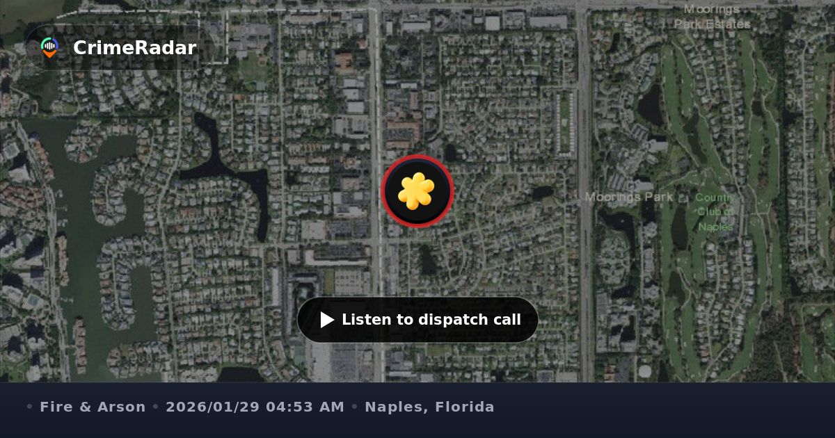 Residential fire alarm checked near Bel Air Lane, Naples FL | CrimeRadar