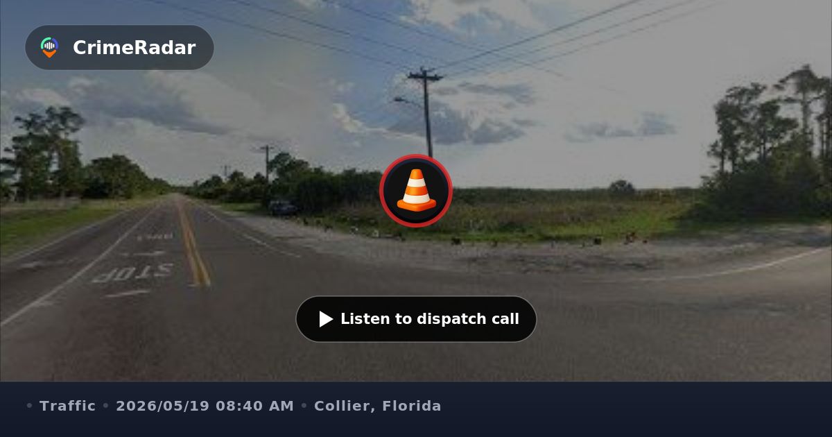 Vehicle crash at State Road 82 and Corkscrew Road, Collier County FL ...