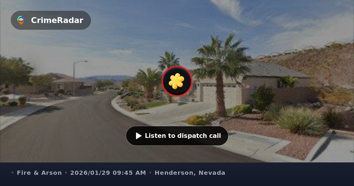 Fire crews respond to possible house fire on Jada Dr, Henderson NV ...