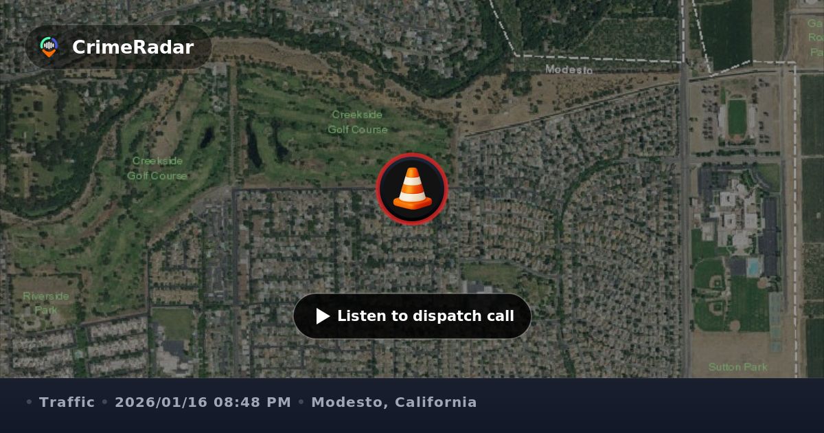 Possible injury crash near Macaulay Way, Modesto CA | CrimeRadar