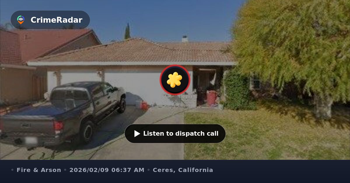 Fire crews battle house fire on Doyle Avenue, Ceres CA | CrimeRadar