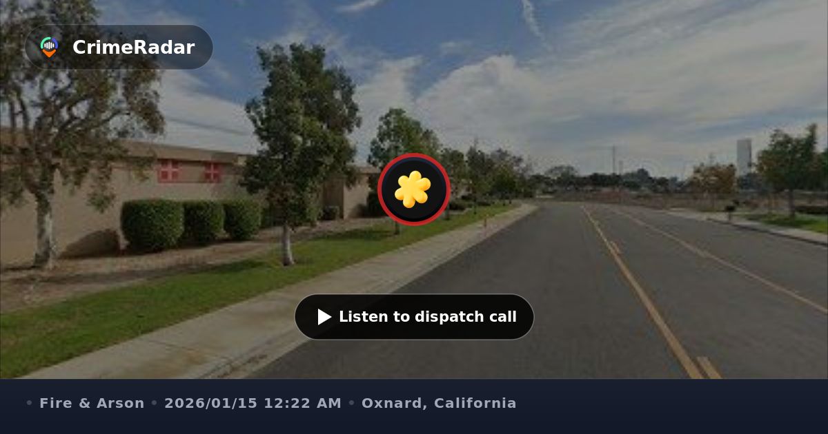 Fire crews handle outdoor blaze near Statham Blvd, Oxnard CA | CrimeRadar