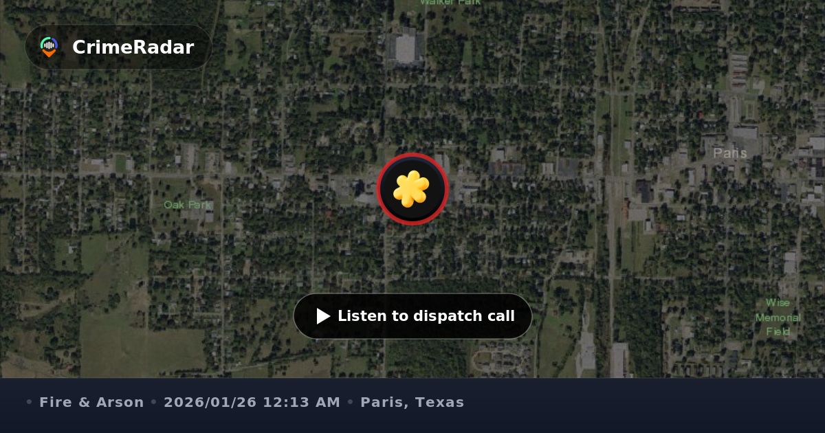 Carbon monoxide alarm at home on Kaufman St, Paris TX | CrimeRadar