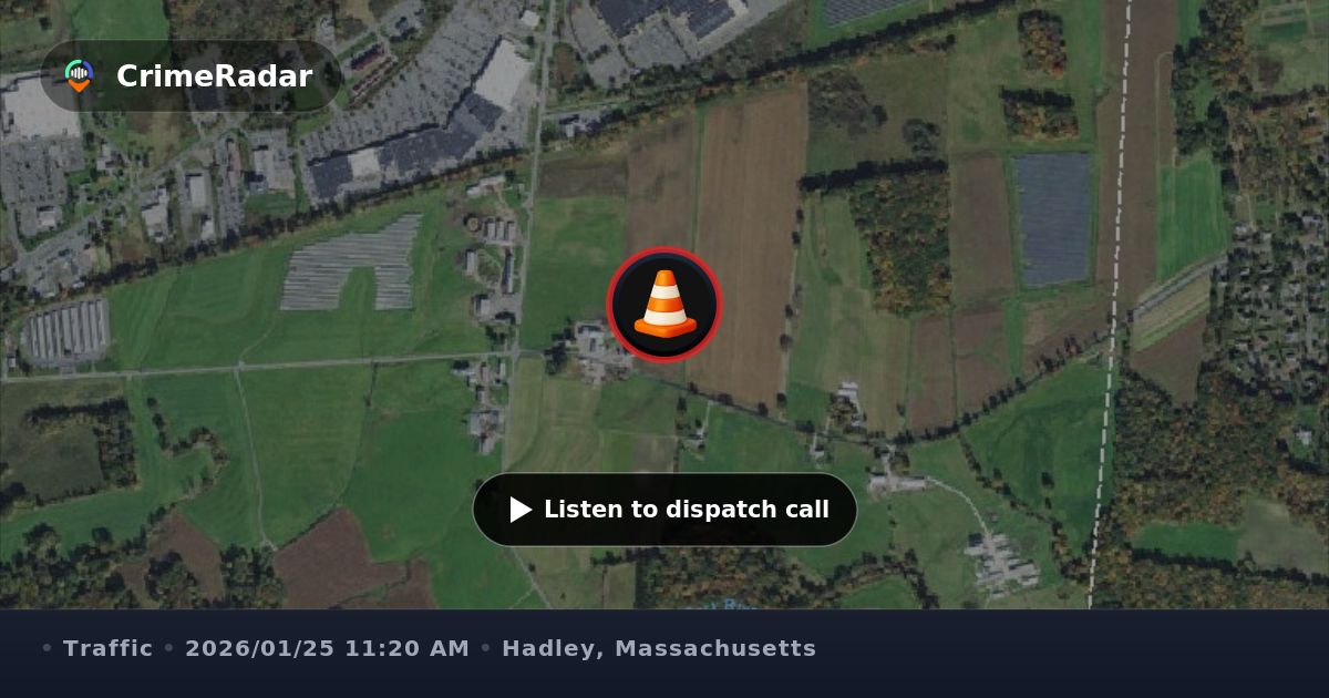 Single-car crash near Mill Valley and South Maple, Hadley MA | CrimeRadar