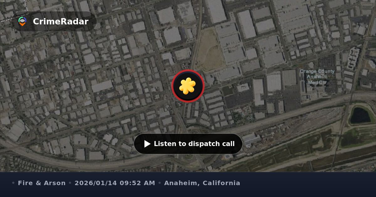 Automatic commercial fire alarm near Armando St, Anaheim CA | CrimeRadar