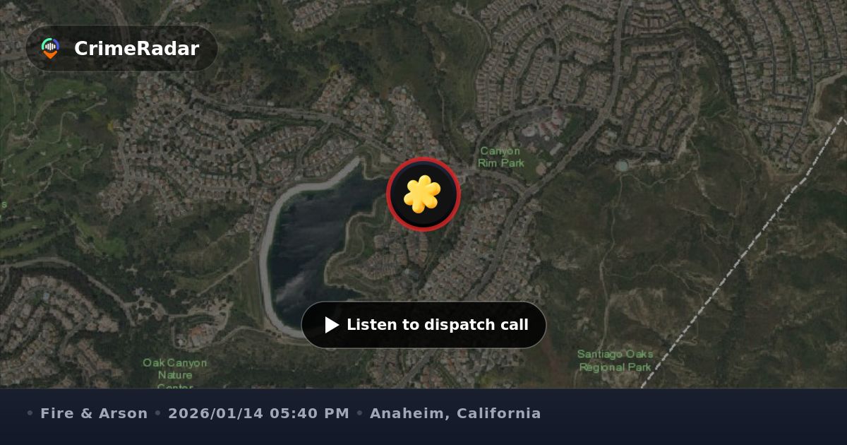 Apparent residential fire alarm near Armstrong Cir, Anaheim CA | CrimeRadar