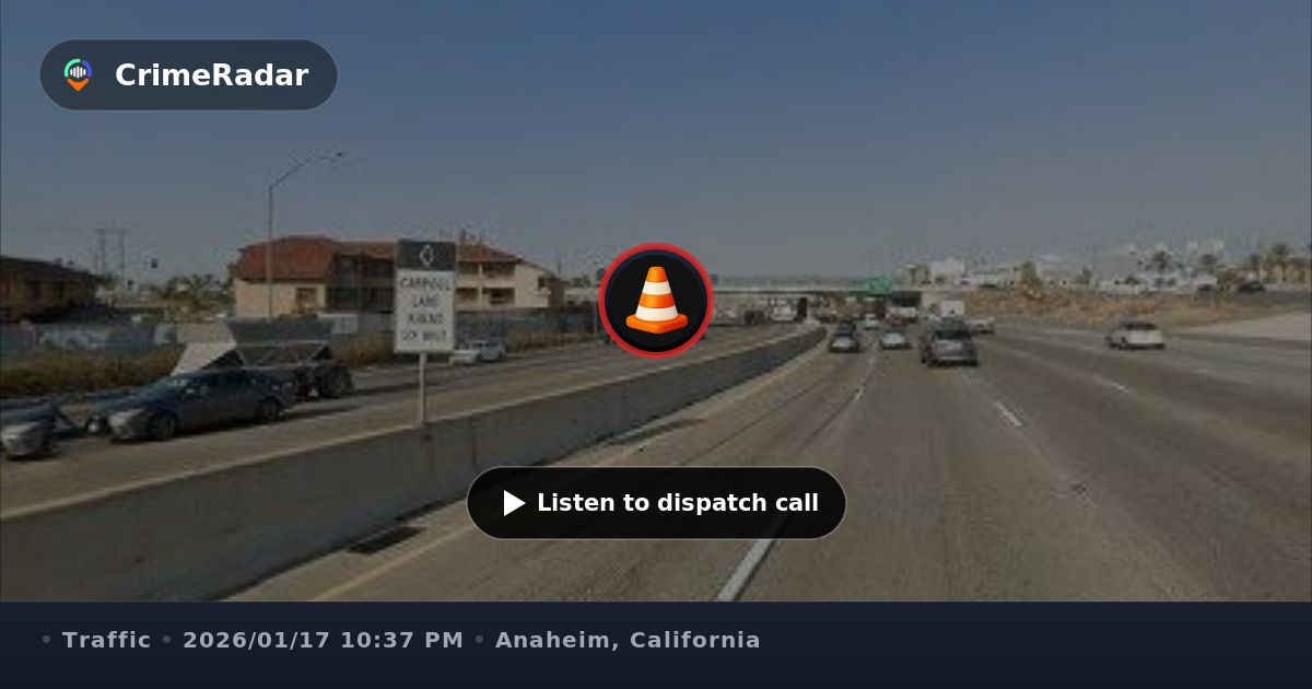 Apparent traffic accident along 91 freeway in Anaheim, Anaheim CA ...