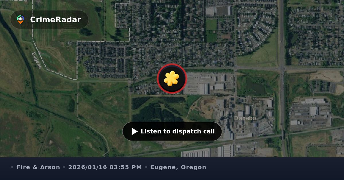 Possible fire alarm near Danebo Avenue, Eugene OR | CrimeRadar