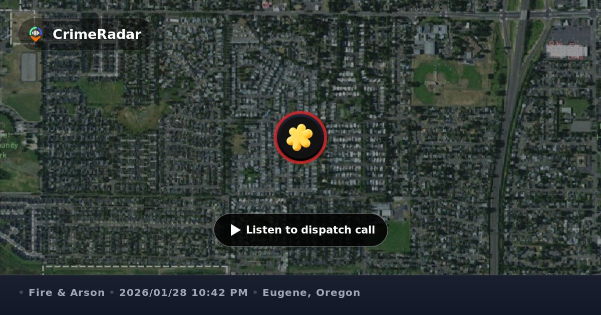 Fire reported at mobile home park near Terry St, Eugene OR | CrimeRadar