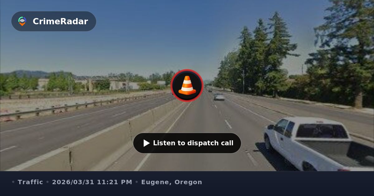 Reported crash on I-105 eastbound near Delta Highway, Eugene OR ...