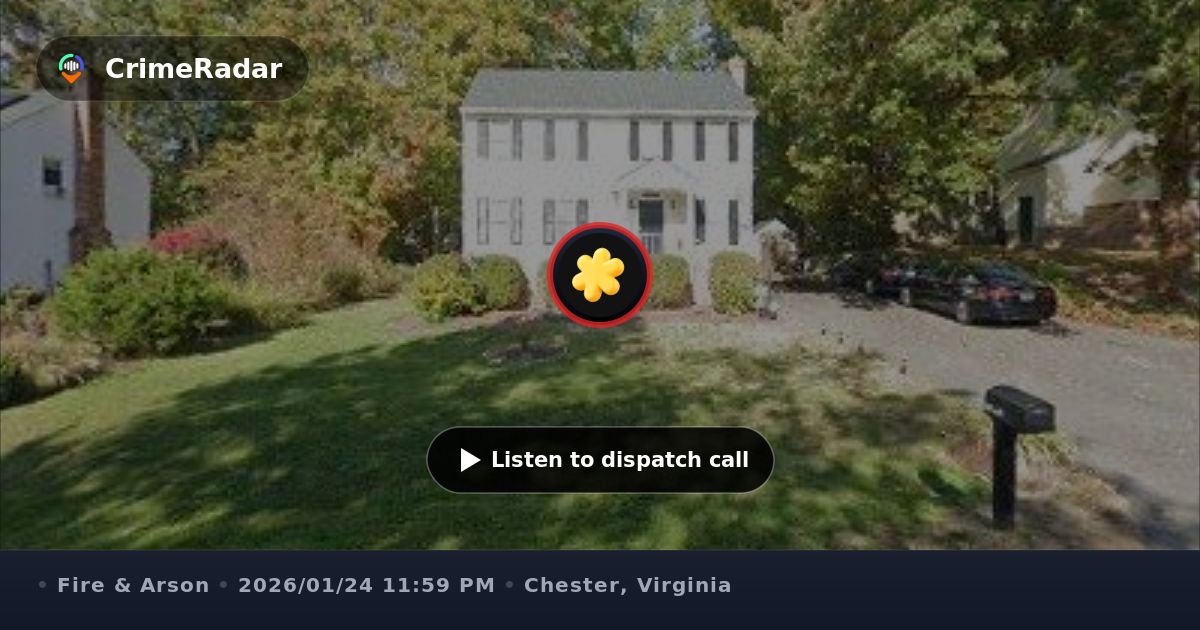 Fire crews respond to structure fire on Rufford Rd, Chester VA | CrimeRadar