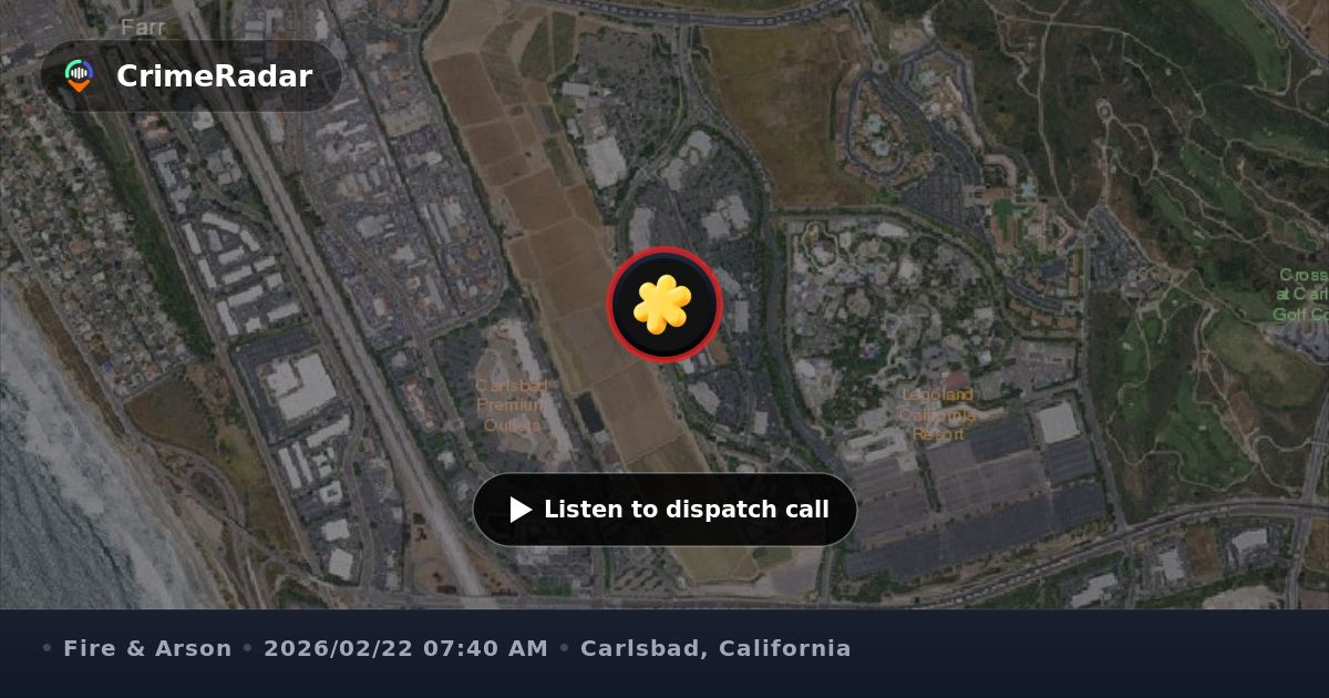 Extinguished car fire at Palomar Airport Road, Carlsbad CA | CrimeRadar