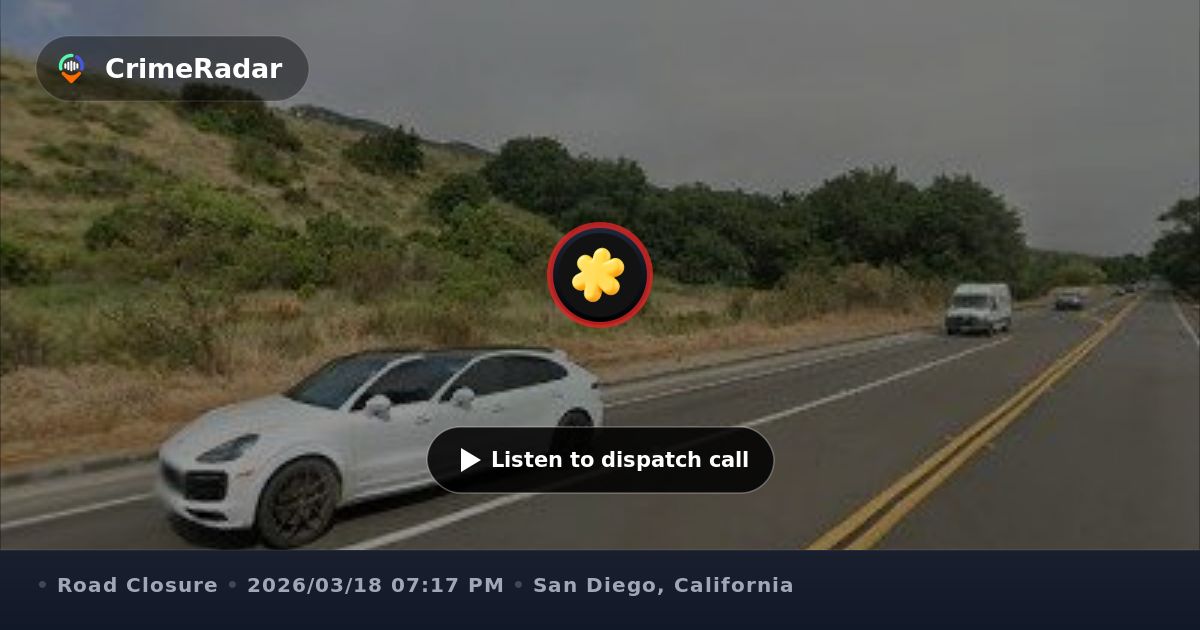 Tree blocking Old Highway 395, San Diego County CA | CrimeRadar