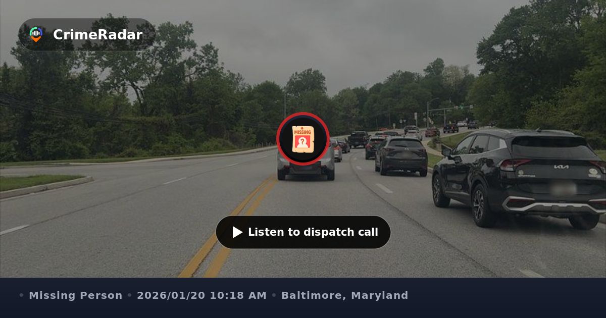 Missing person located safely at local bank, Baltimore County MD ...
