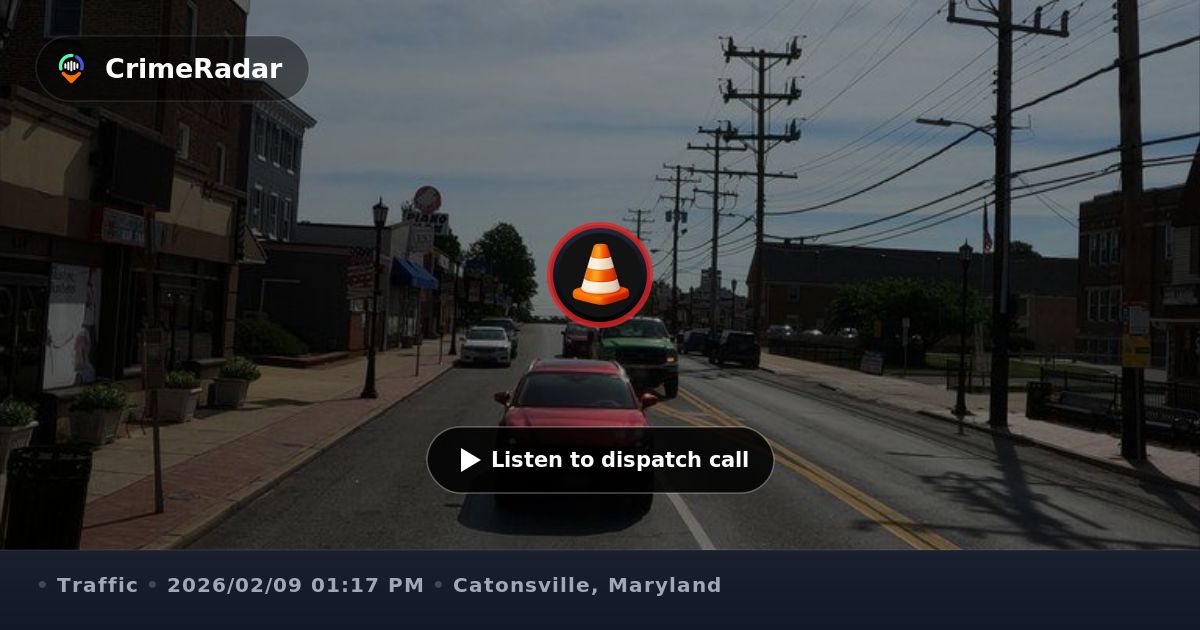 Traffic stopped after crash near Ingleside and Frederick, Catonsville ...