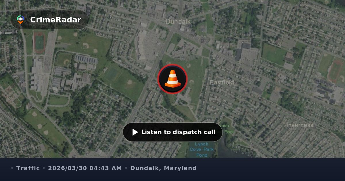 Two-car crash on Merritt Boulevard near college, Dundalk MD | CrimeRadar