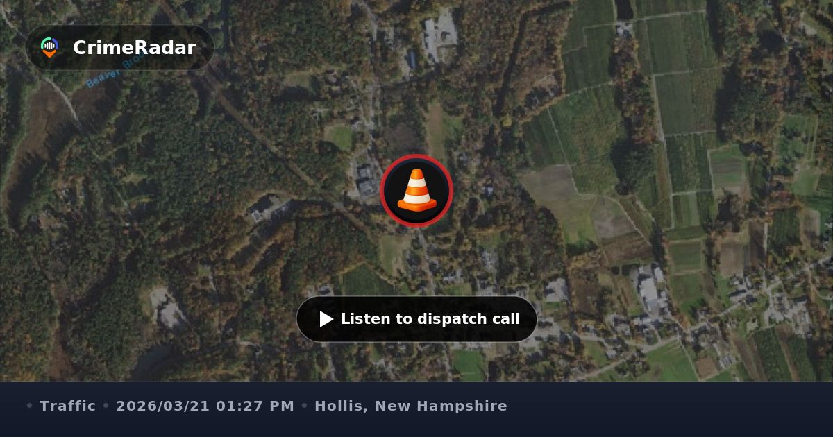 Two-vehicle crash at Main Street and Proctor Hill Road, Hollis NH ...