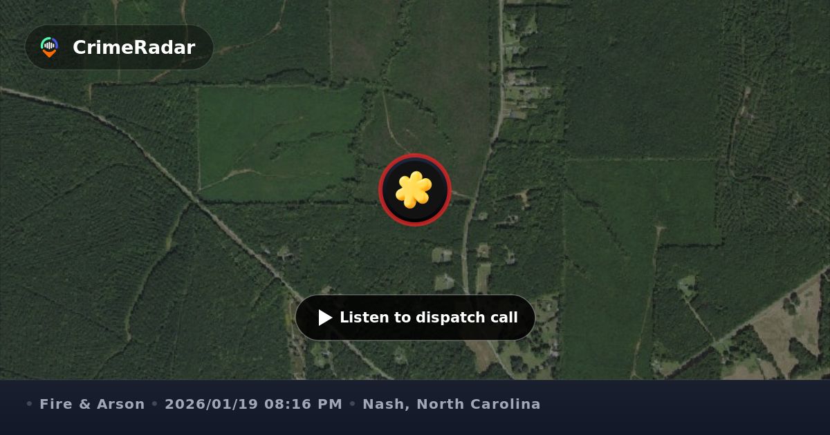 Smoke mistaken for vehicle fire near Harrison Rd, Nash County NC ...