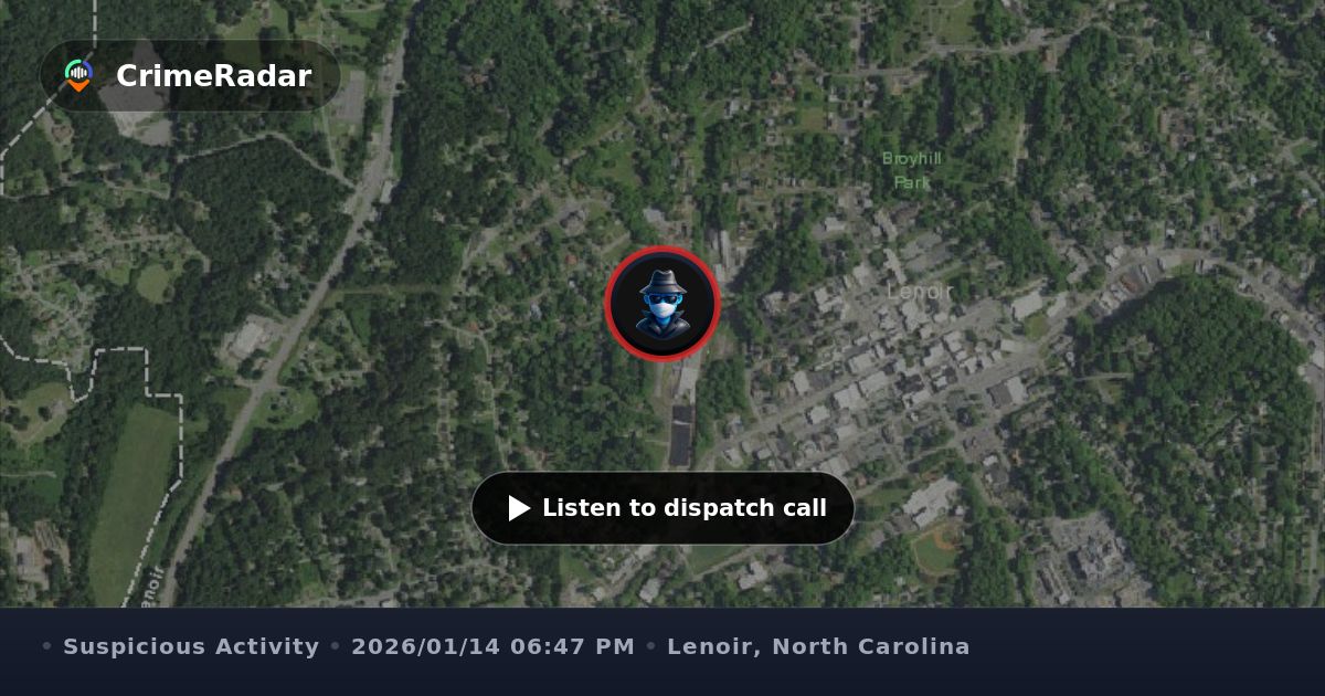 Officers respond to suspicious person near Broadway St, Lenoir NC ...