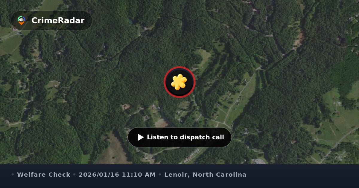 Possible welfare concern near Piper Ridge Dr, Lenoir NC | CrimeRadar