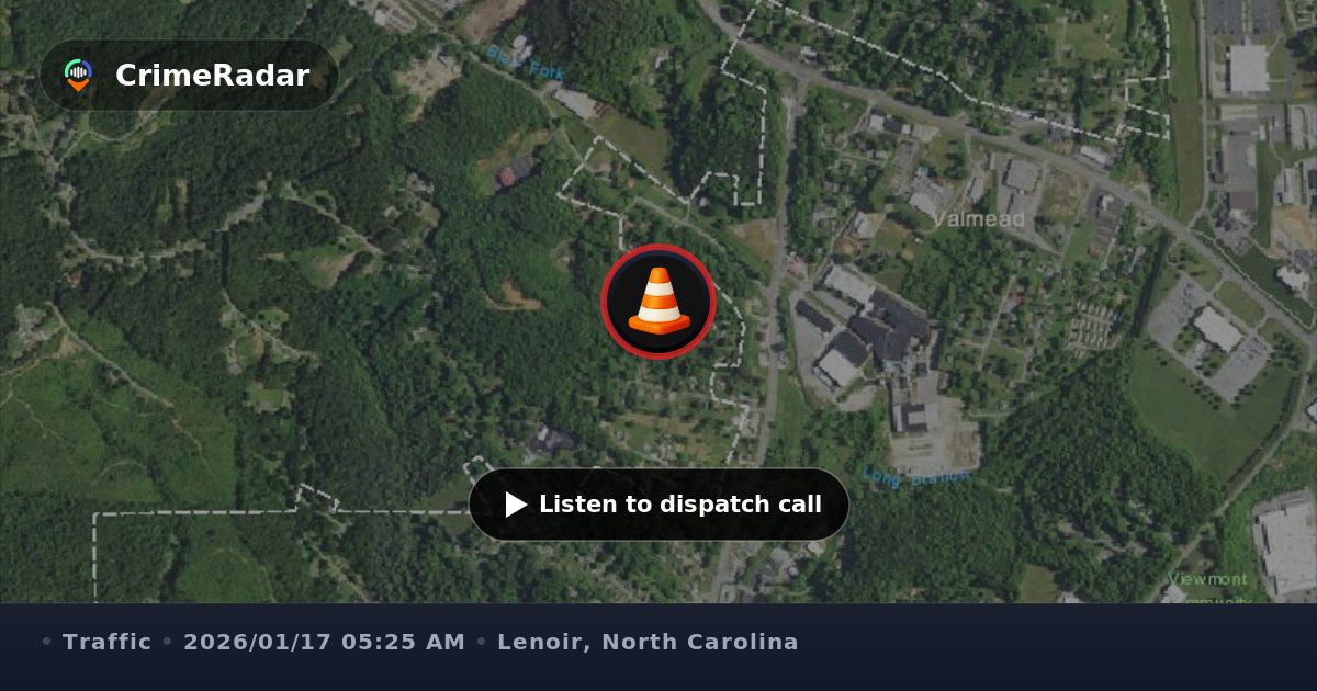 Single-vehicle crash near Creekway and North Main, Lenoir NC | CrimeRadar