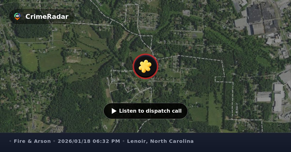Apparent vehicle fire near Pleasant Hill Rd, Lenoir NC | CrimeRadar