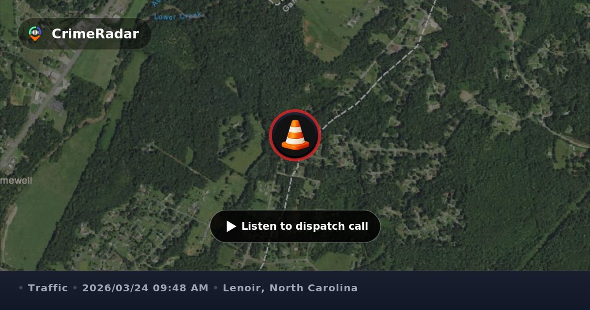 Crash with injured person on Crump Road, Lenoir NC | CrimeRadar