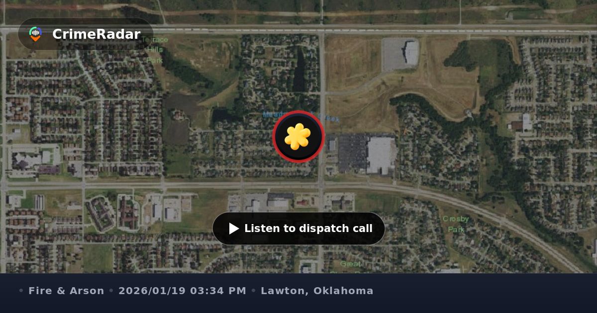 Fire crews respond to vehicle fire near Kenyon Ave, Lawton OK | CrimeRadar