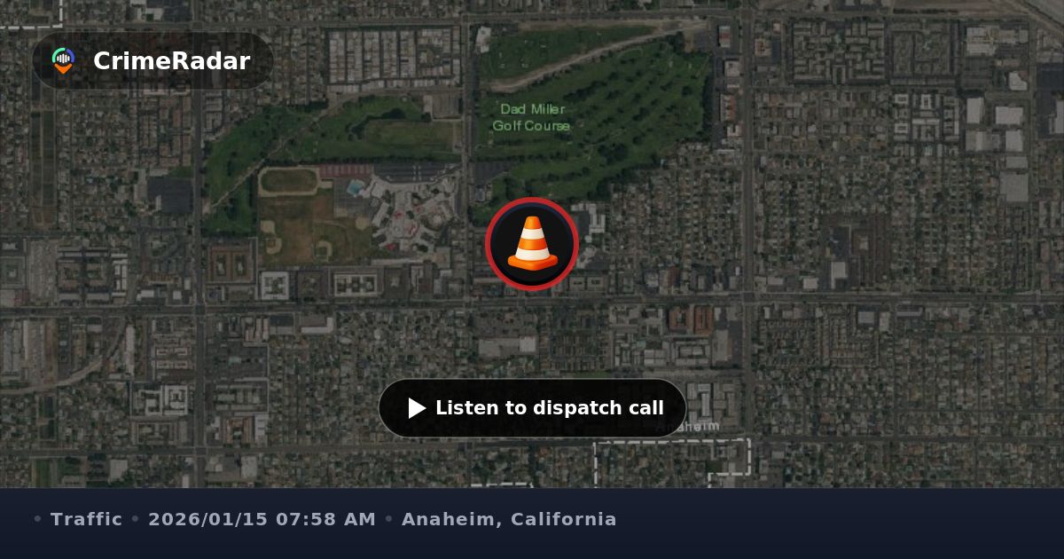 Traffic crash near Gilbert and Broadway in Anaheim, Anaheim CA | CrimeRadar
