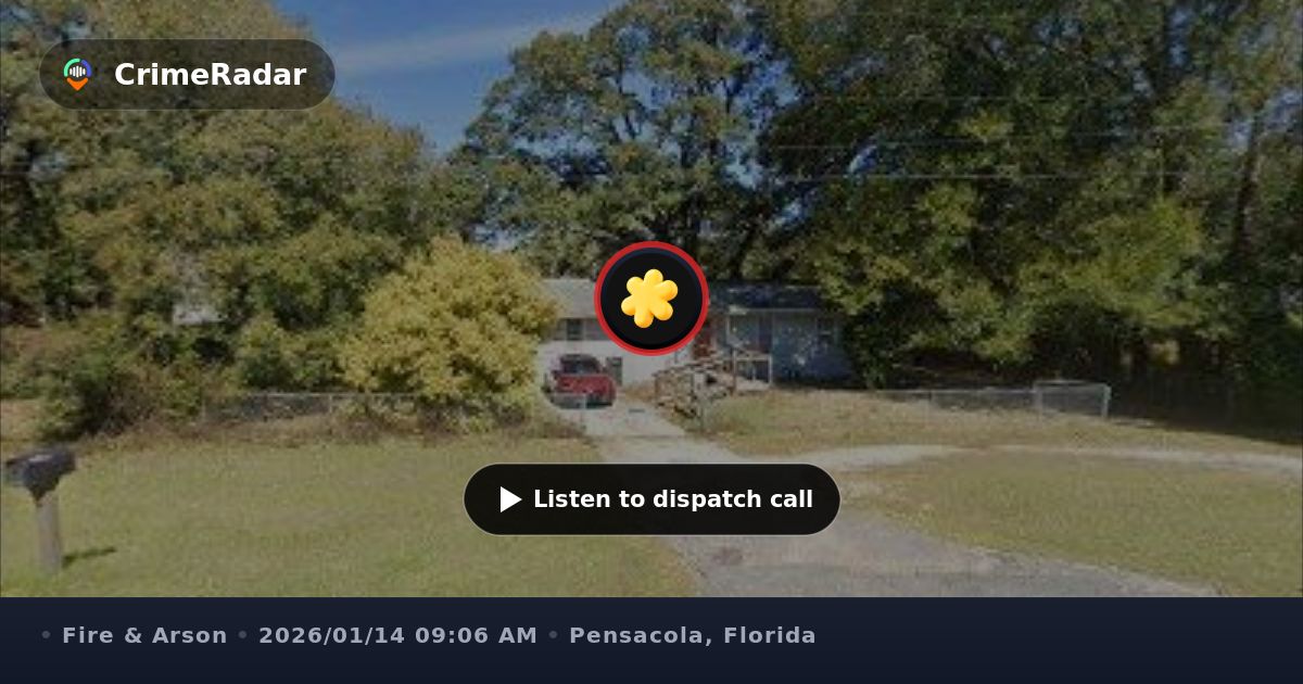 Fire crews respond to house fire near Marlane Dr, Pensacola FL | CrimeRadar