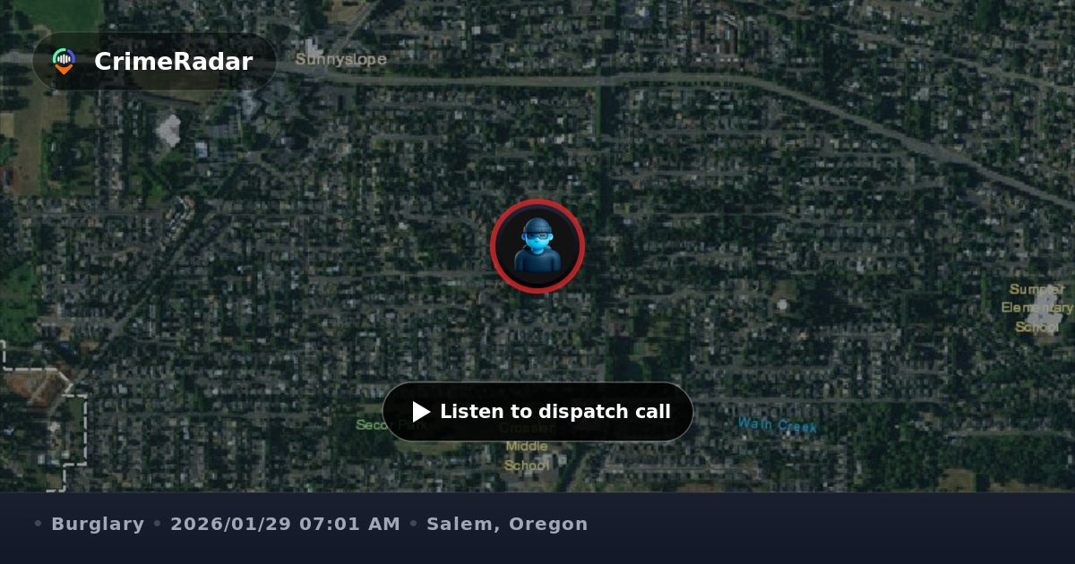 Burglary alarm reported near Rainier Loop Northwest, Salem OR | CrimeRadar