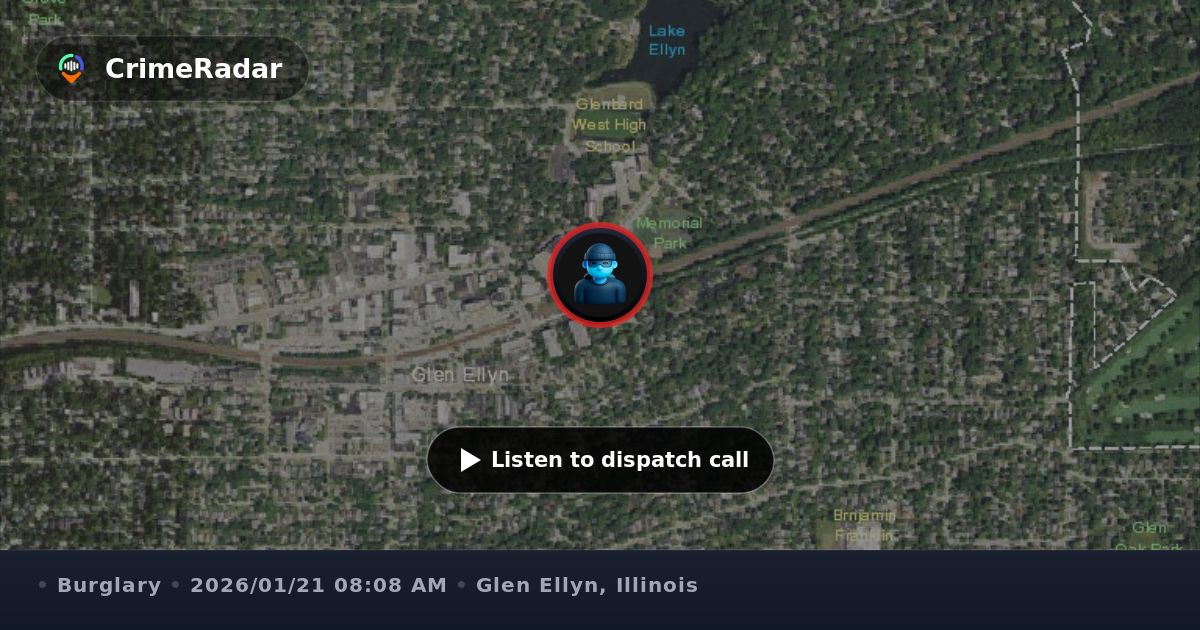 Alarm triggers potential break-in near Merton Ave, Glen Ellyn IL ...
