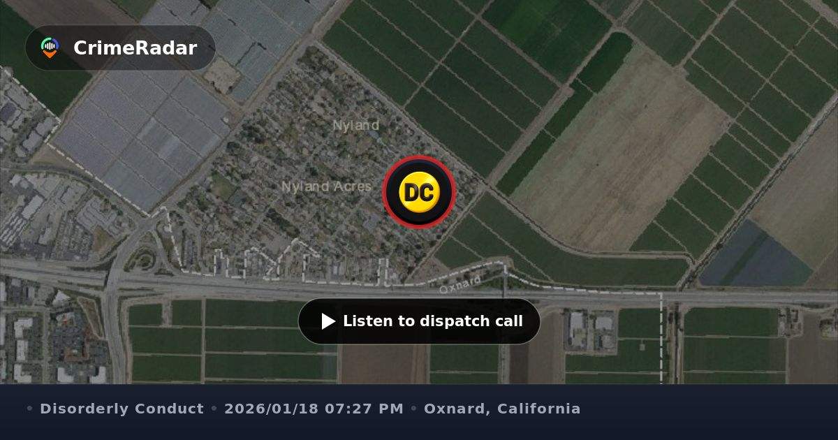 Noise disturbance near Orange Dr and Inter Blvd, Oxnard CA | CrimeRadar