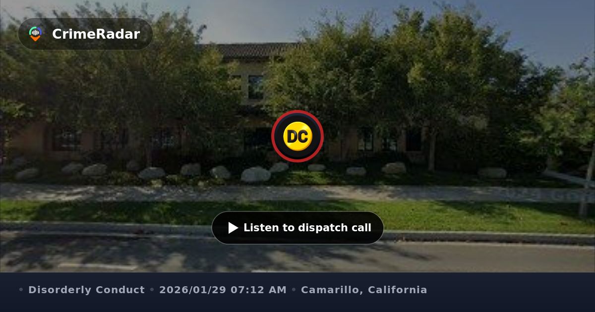 Deputies respond to disturbance near Cortez Circle, Camarillo CA ...