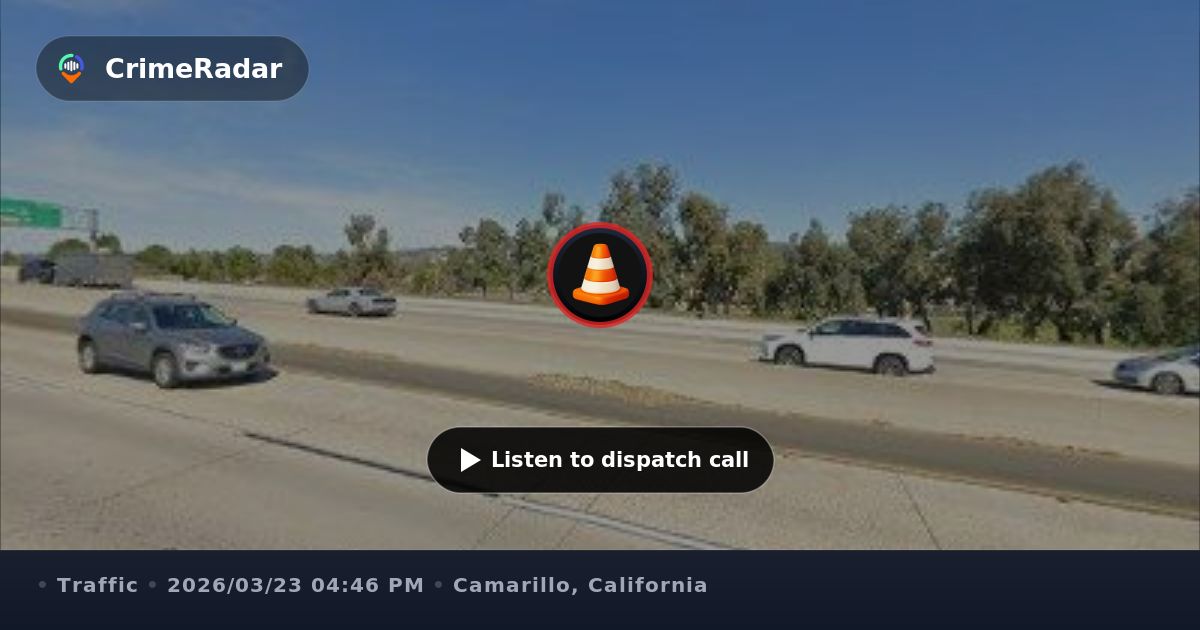 Traffic stop on US-101 north at Los Posas on-ramp, Camarillo CA ...