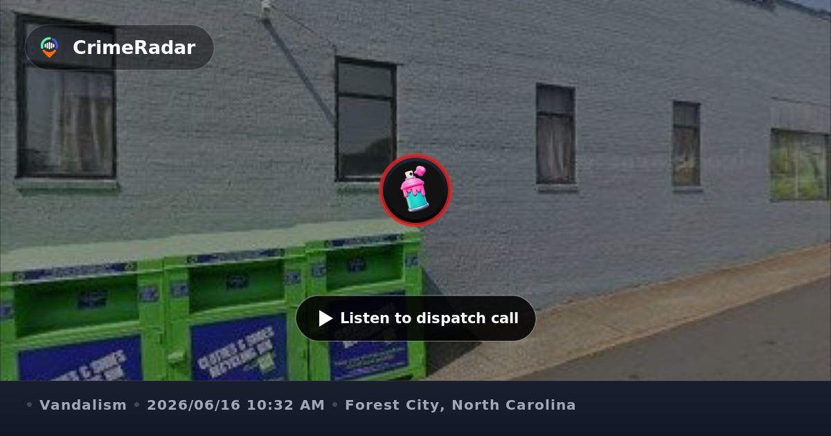 Broken window at business on West Main Street, Forest City NC | CrimeRadar