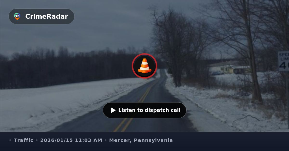 Accident at New Castle-Mercer and Cannery Roads, Mercer County PA ...