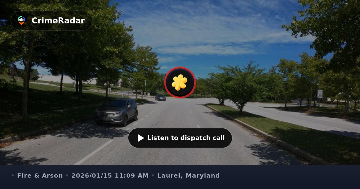 Dumpster fire reported near Gorman Rd, Laurel MD | CrimeRadar