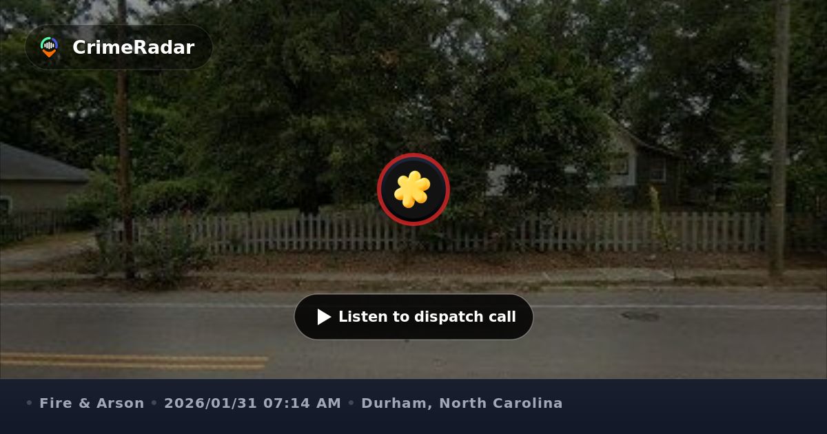 Fire crews respond to outside fire near Liberty St, Durham NC | CrimeRadar