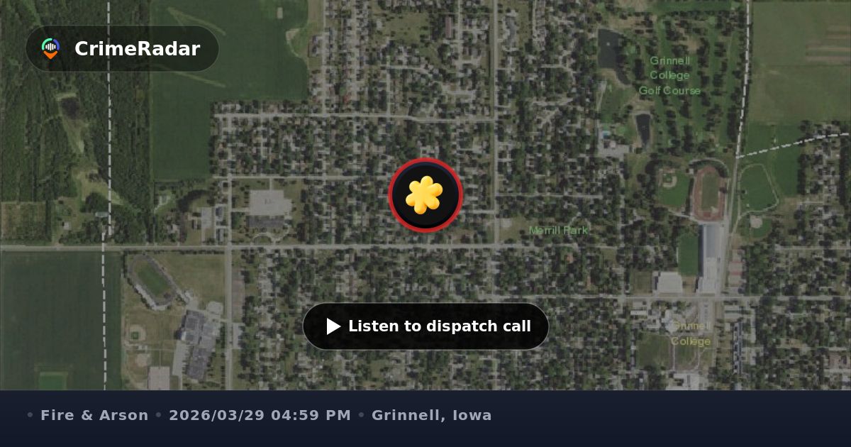 Grass fire controlled on Reed Street in Grinnell, Grinnell IA | CrimeRadar