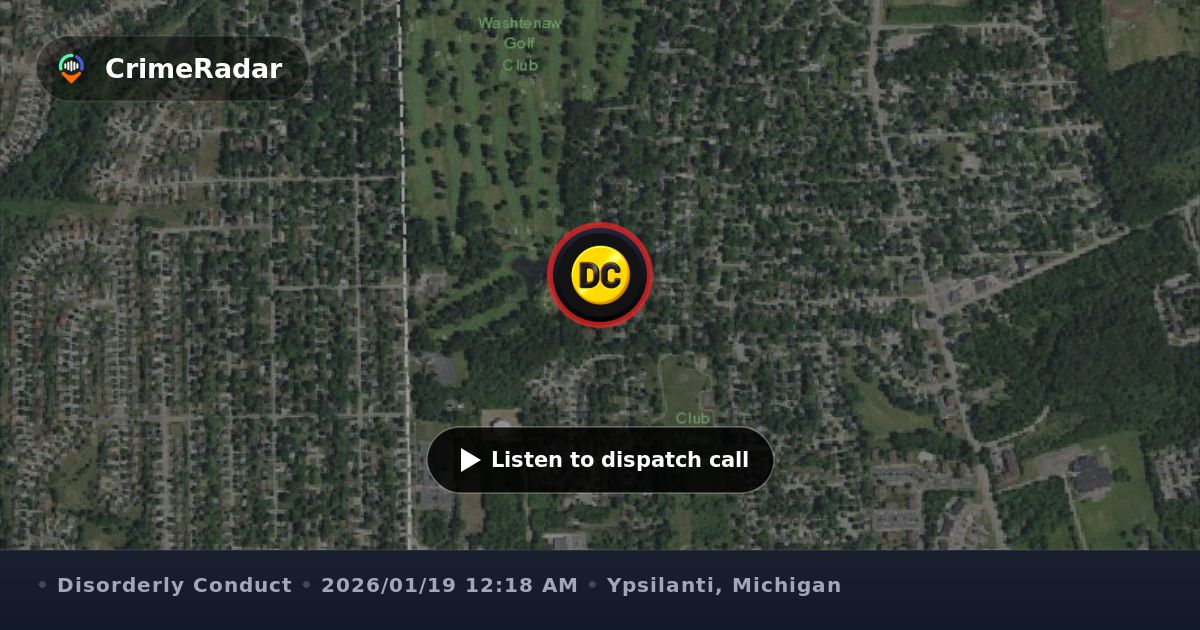 Noise disturbance reported near Roundtree Blvd, Ypsilanti MI | CrimeRadar