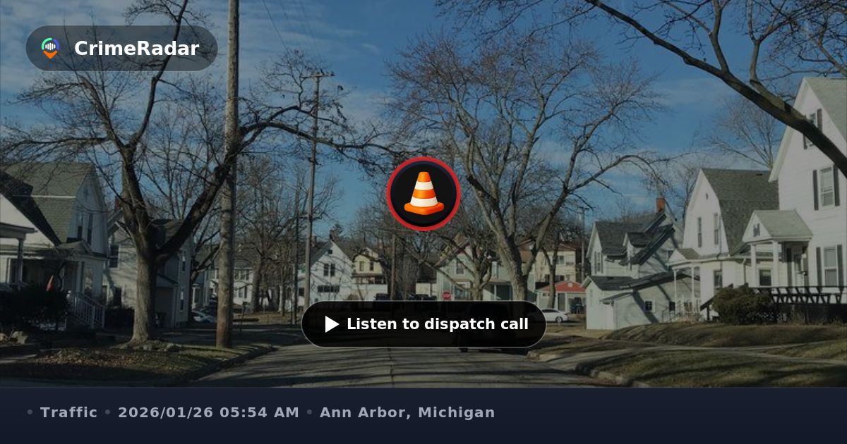 Black SUV stuck in median on Michigan Ave, Ann Arbor MI | CrimeRadar