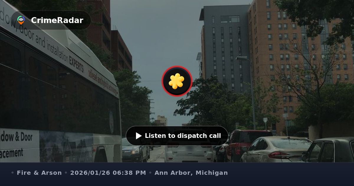 Smoke alarm prompts fire response near East Washington St, Ann Arbor MI ...