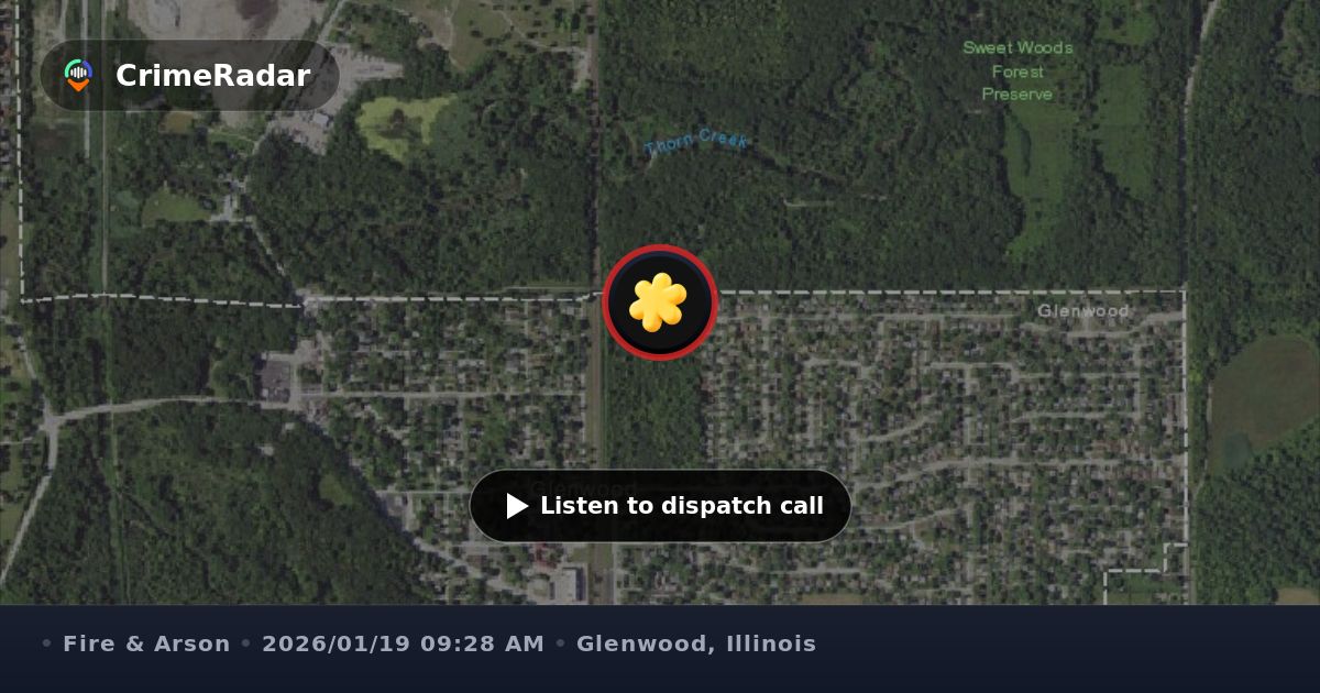 Engines respond to possible fire alarm on Center Ave, Glenwood IL ...