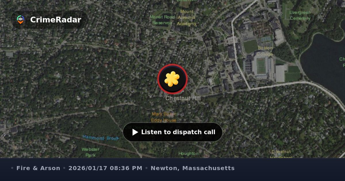 Fire crews respond to CO alarm near Beacon St, Newton MA | CrimeRadar