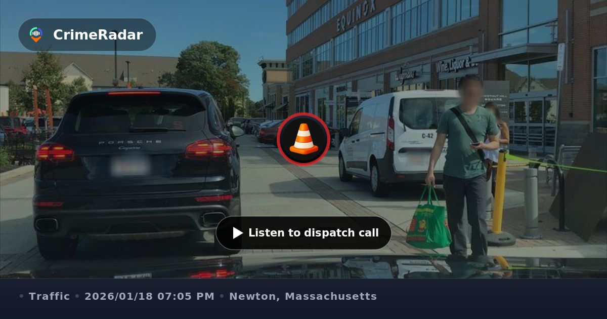 Two-car accident near Boylston St entrance, Newton MA | CrimeRadar