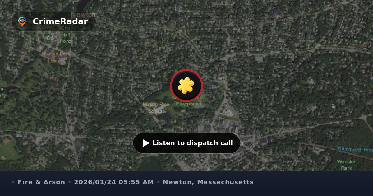 Apparent fire alarm activation near Beacon St business, Newton MA ...