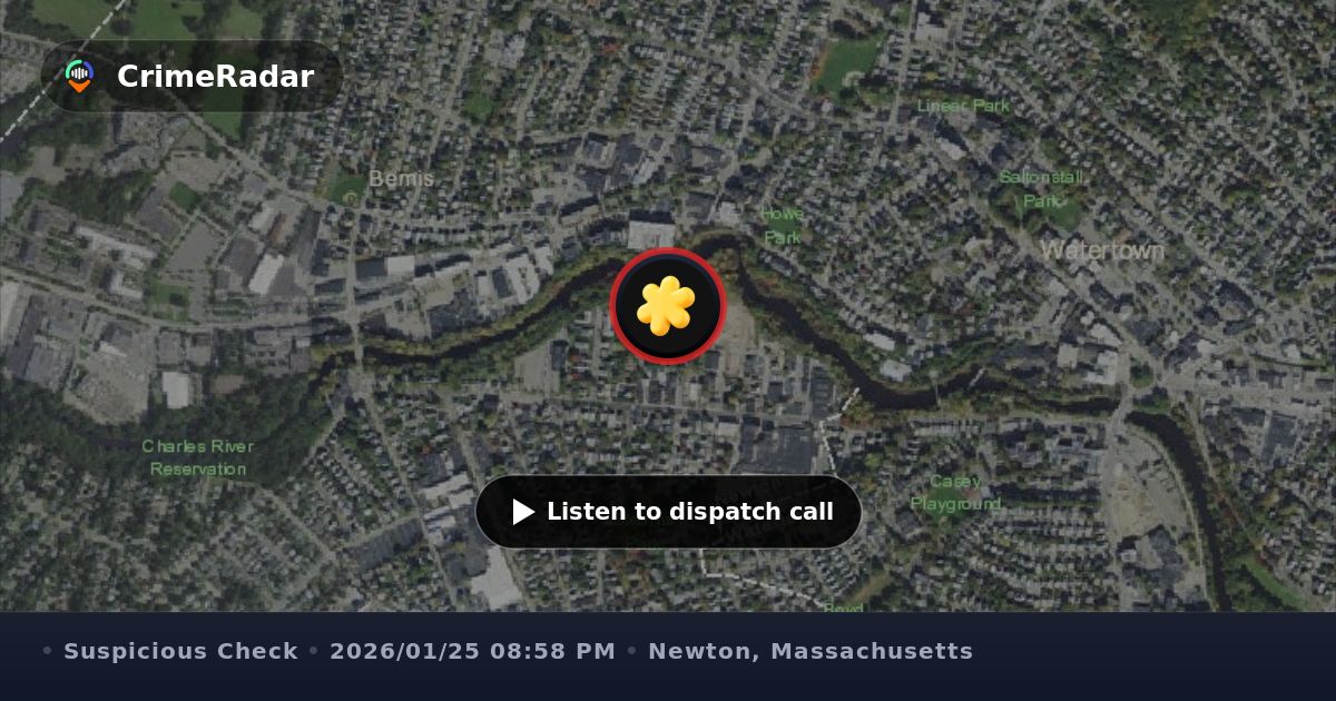 Possible 911 hang-up on Chapel Street, Newton MA | CrimeRadar