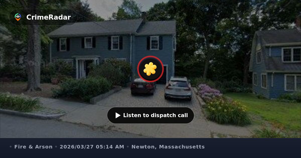 Basement house fire on Bellevue Street in Newton, Newton MA | CrimeRadar